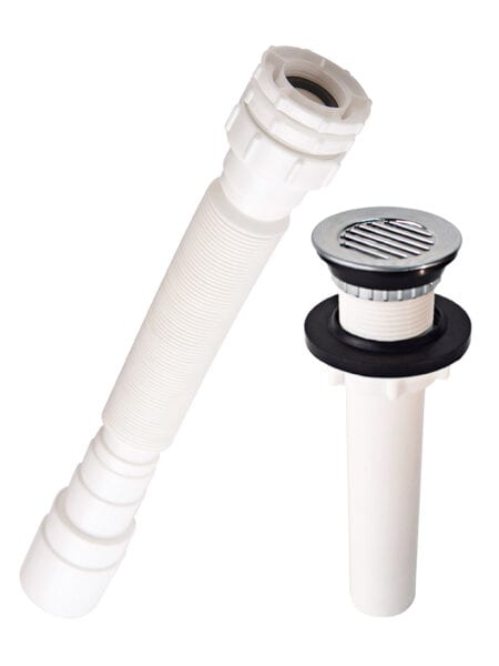 DESAGÜE 1 1/4” PP CON REJILLA SIN REBOSADERO Y SIFÓN FLEXIBLE - Bath ...
